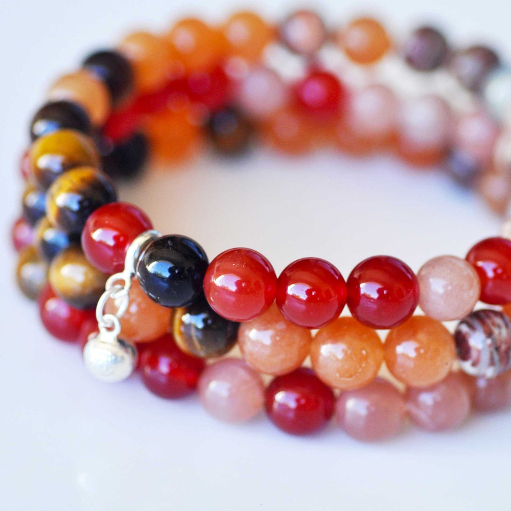 Sacral Bracelet Stack - Fertility & Passion with FREE CHAKRA DECK – I Love Chakra International