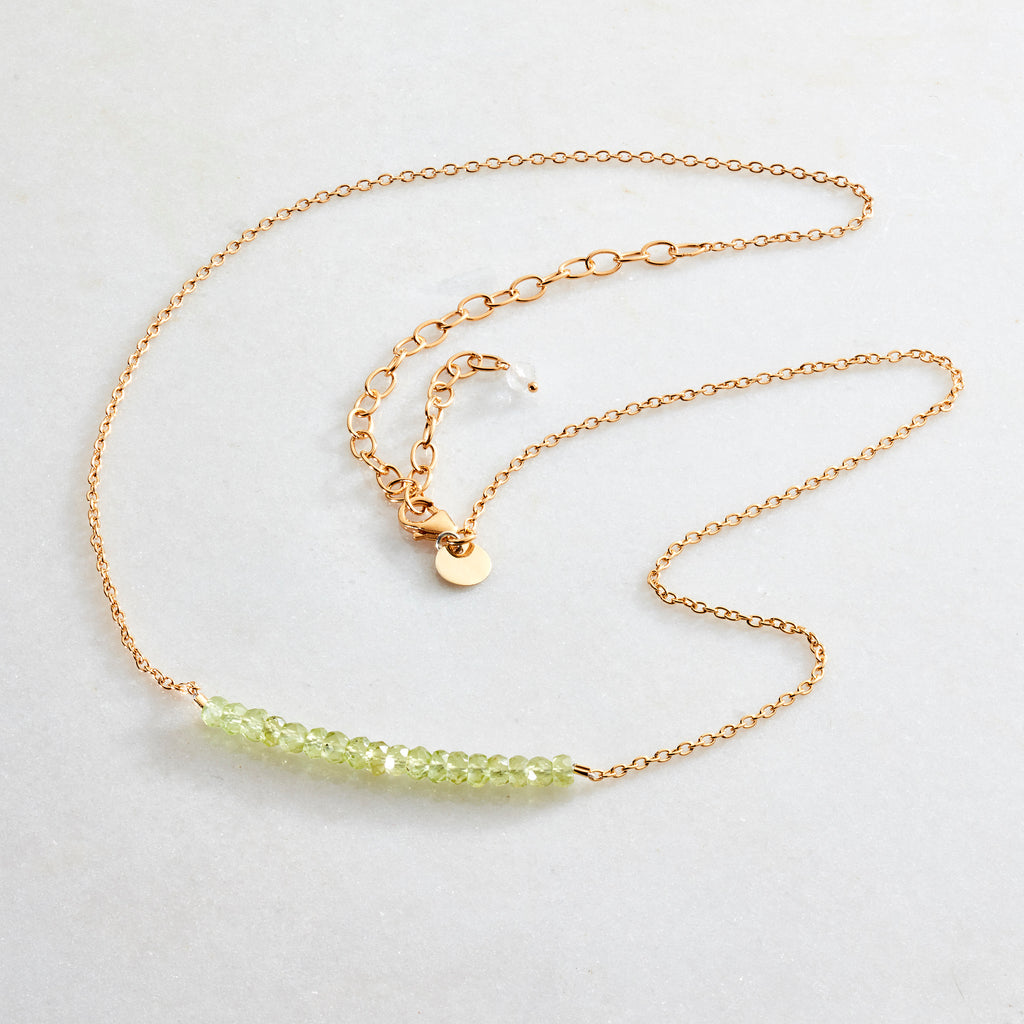 Crystal Beams Necklace - Peridot – I Love Chakra International