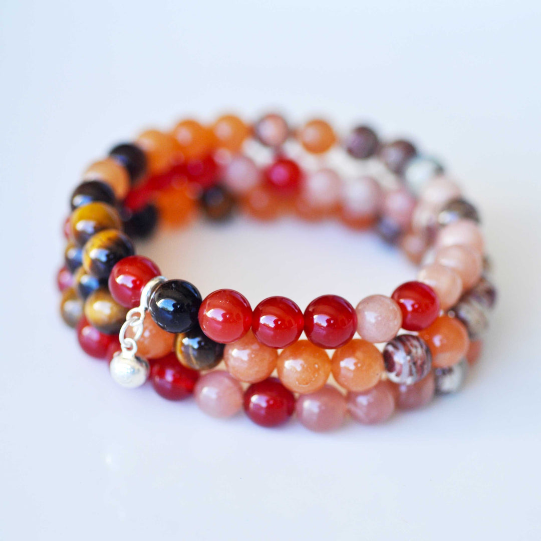 Sacral Bracelet Stack - Fertility & Passion with FREE CHAKRA DECK – I Love Chakra International